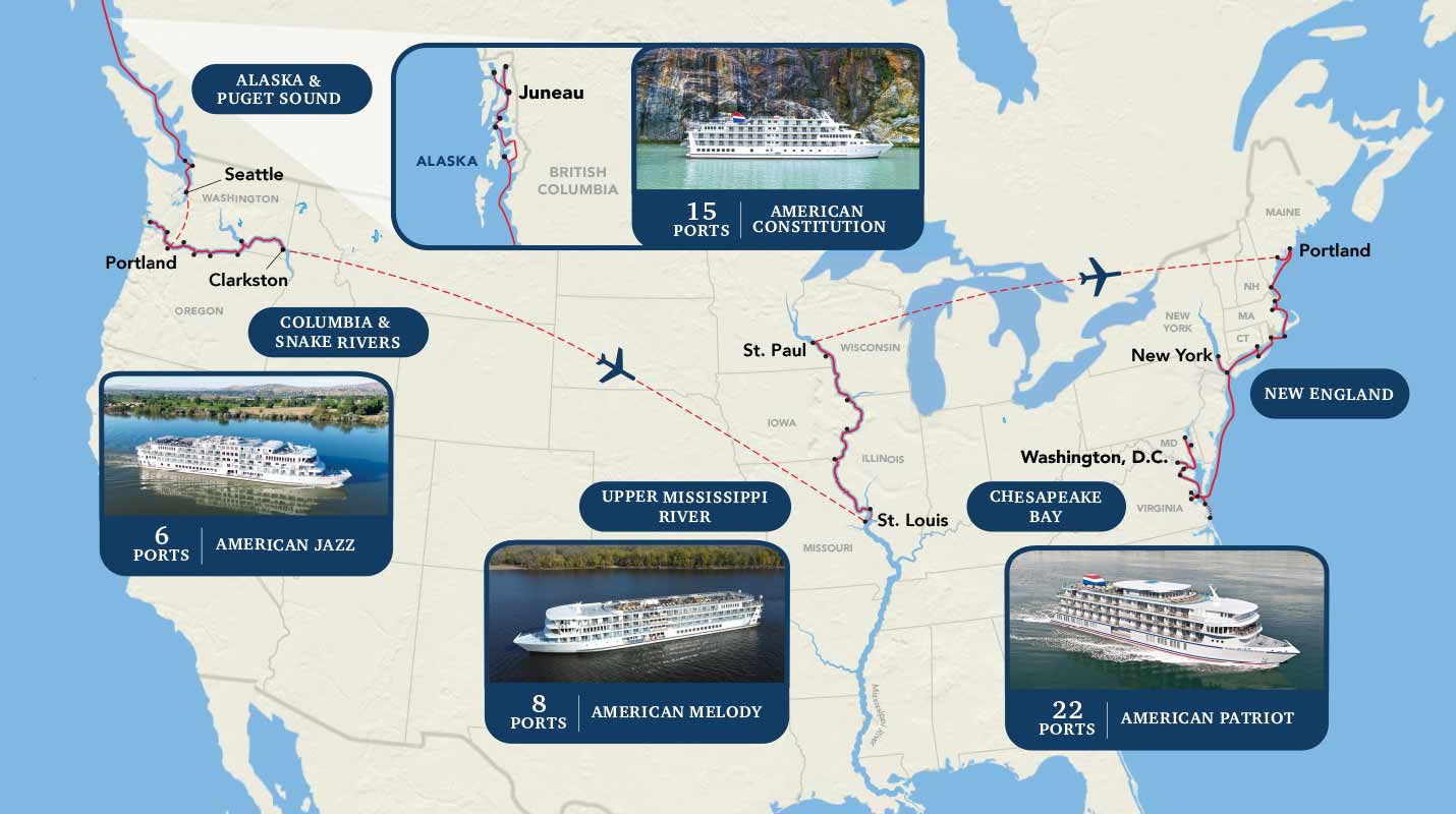 1 Month & Longer Cruises | American Cruise Lines